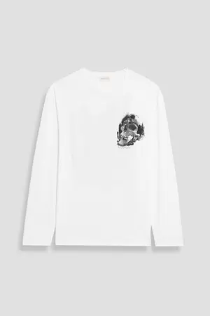 Alexander McQueen Printed Cottonjersey Tshirt - White