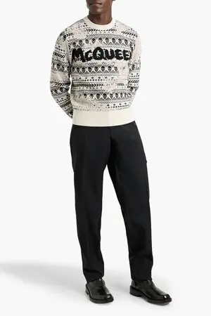 Alexander McQueen Jacquardknit Wool Sweater