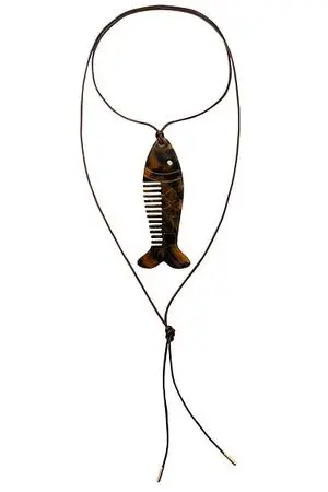 Éliou Trout Comb Pendant Necklace - Brown