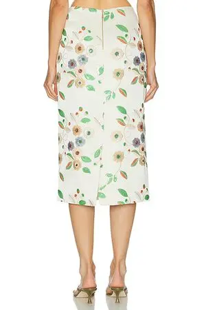 Alexis Lia Floral Sequin Embellished Midi Skirt - Floral Sequins