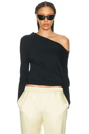 TOM FORD Wool Silk Off The Shoulder Top