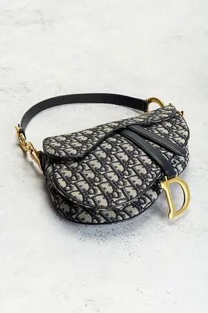 Dior Trotter Oblique Saddle Bag - Blue