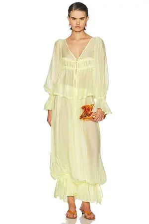 SIEDRES Long Sleeve Sheer Top