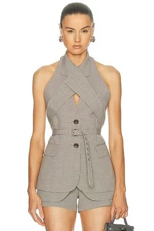 Monse Cross Lapel Vest Jacket