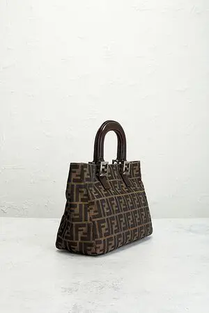 Fendi Zucca Canvas Handbag