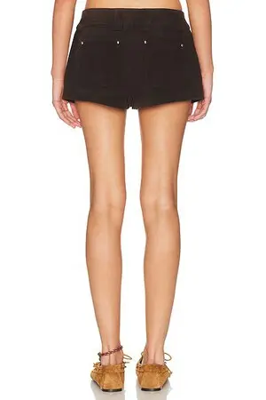 Staud Geo Suede Short