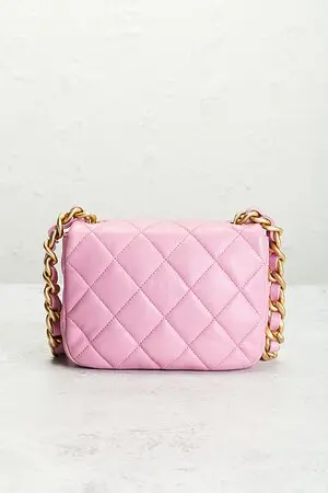 Chanel Lambskin Mini Lacquered Chain Flap Bag