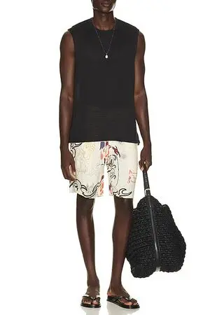 Oas Nicola Linen Printed Shorts - Light Multi