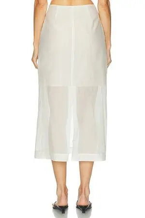 BY MALENE BIRGER Soft Organza Midi Skirt - Soft White
