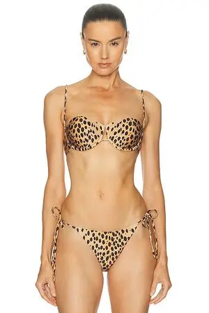 Cult Gaia Tinashe Bikini Top - Cheetah
