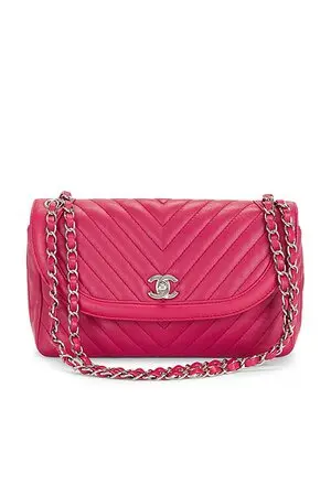 Chanel Calfskin Round Flap Bag