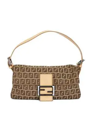 Fendi Zucchino Baguette Shoulder Bag