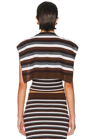 Monse Striped Tank Top And Cardigan Set