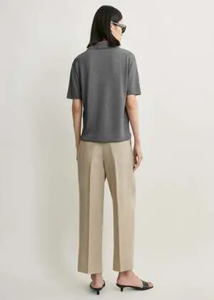 TOTEME Wool-silk Polo Shirt