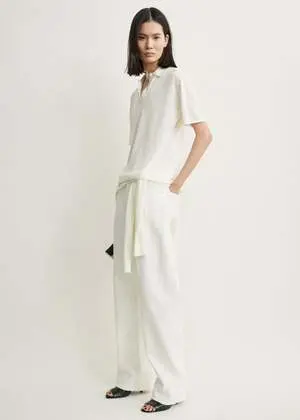 TOTEME Wool-silk Polo Shirt - White