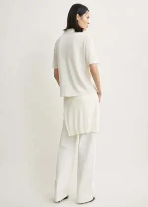TOTEME Wool-silk Polo Shirt