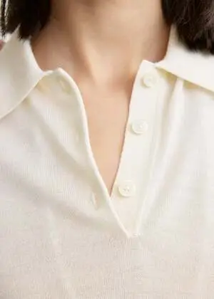 TOTEME Wool-silk Polo Shirt