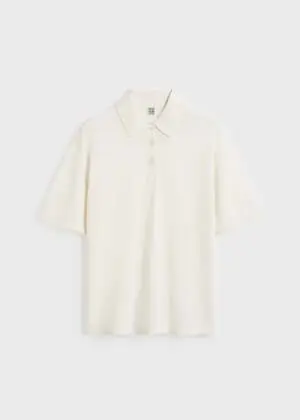 TOTEME Wool-silk Polo Shirt