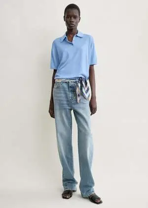 TOTEME Wool-silk Polo Shirt