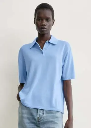 TOTEME Wool-silk Polo Shirt