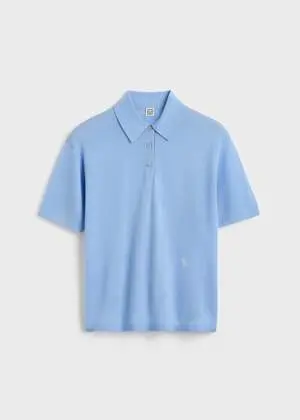 TOTEME Wool-silk Polo Shirt