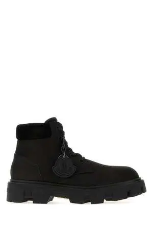 Moncler Suede Peak City Ankle Boots - Black