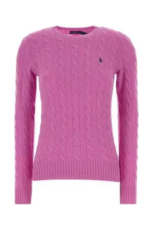 Polo Ralph Lauren Cable Knit Wool & Cashmere Crewneck Sweater - Pink