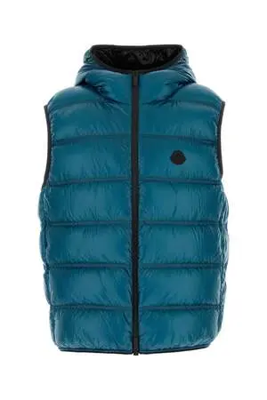 Moncler Petrol Nylon Sleeveless Pantestrel Down Jacket - Blue