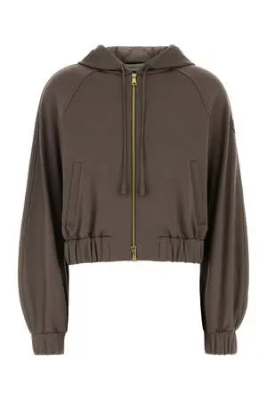Moncler Mud Stretch Jersey Sweatshirt - Brown