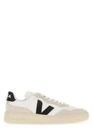VEJA Multicolor Leather And Suede V-90 Sneakers - White