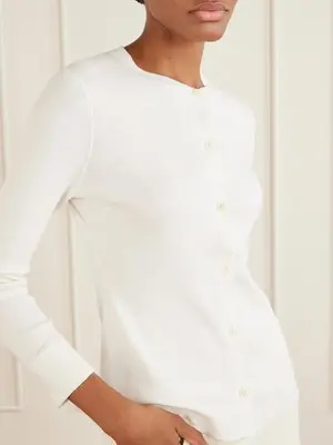 THE ROW Okino Cotton And Silk-blend Cardigan
