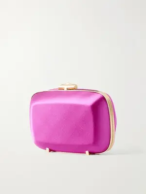 ROGER VIVIER Rose Satin Clutch
