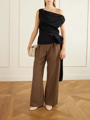 HERBERT LEVINE Textured Leather Mary Jane Ballet Flats