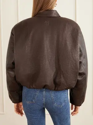 Magda Butrym Textured Leather Cropped Jacket
