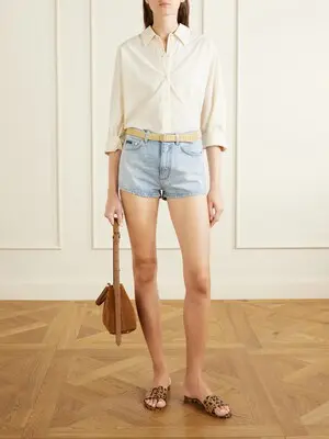 Dolce & Gabbana Cotton Denim Micro Shorts