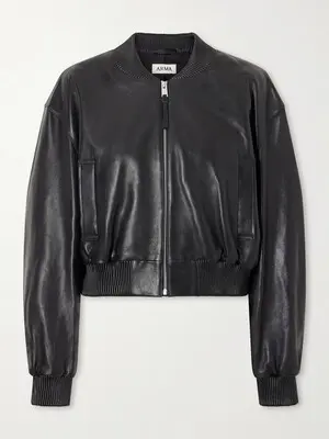 ARMA Hannan Leather Bomber Jacket