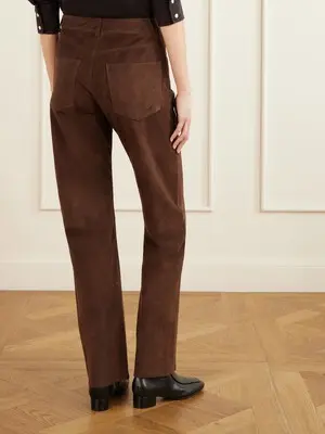 ARMA Suede Straight-leg Pants