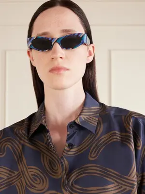 Loewe Paula's Ibiza D-frame Striped Acetate Sunglasses