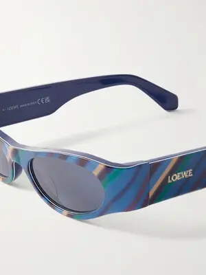 Loewe Paula's Ibiza D-frame Striped Acetate Sunglasses