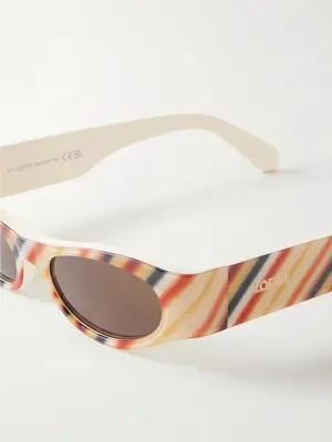 Loewe D-frame Striped Acetate Sunglasses