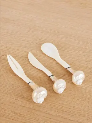 GOHAR WORLD Set Of Three Mother-of-pearls Serveware - Neutrals