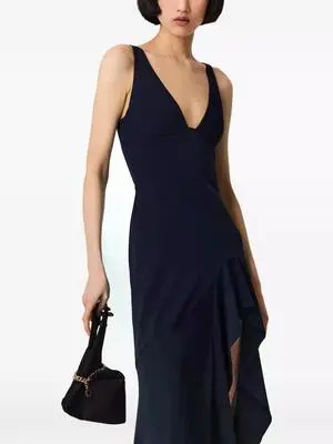Stella McCartney Ruffled Asymmetric Dress - Blue
