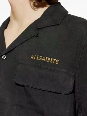 ALLSAINTS Dunloe Embroidered Flap-pocket Shirt