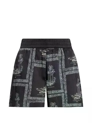 ALLSAINTS Lettie Palm-tree Print Elasticated Shorts