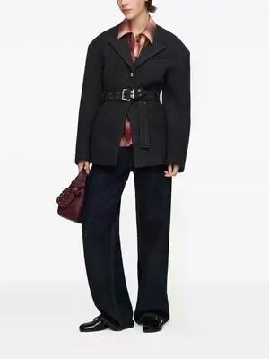 GANNI Belted Wool Jacket