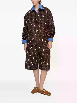 GANNI Checked Bomber Jacket