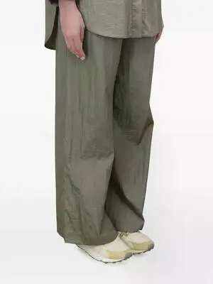 Max Mara Crinkled Wide-leg Trousers - Green
