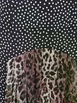 Rixo Meg Leopard-print And Polka-dot Midi Dress - Black