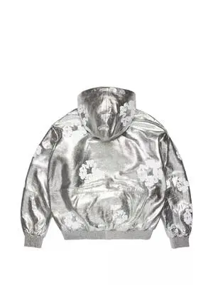 DENIM TEARS Cotton Wreath Leather Hooded Jacket