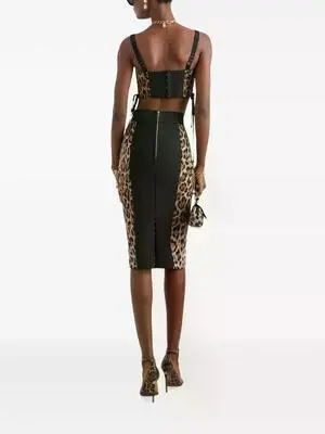 Dolce & Gabbana Leopard Print Corset Skirt